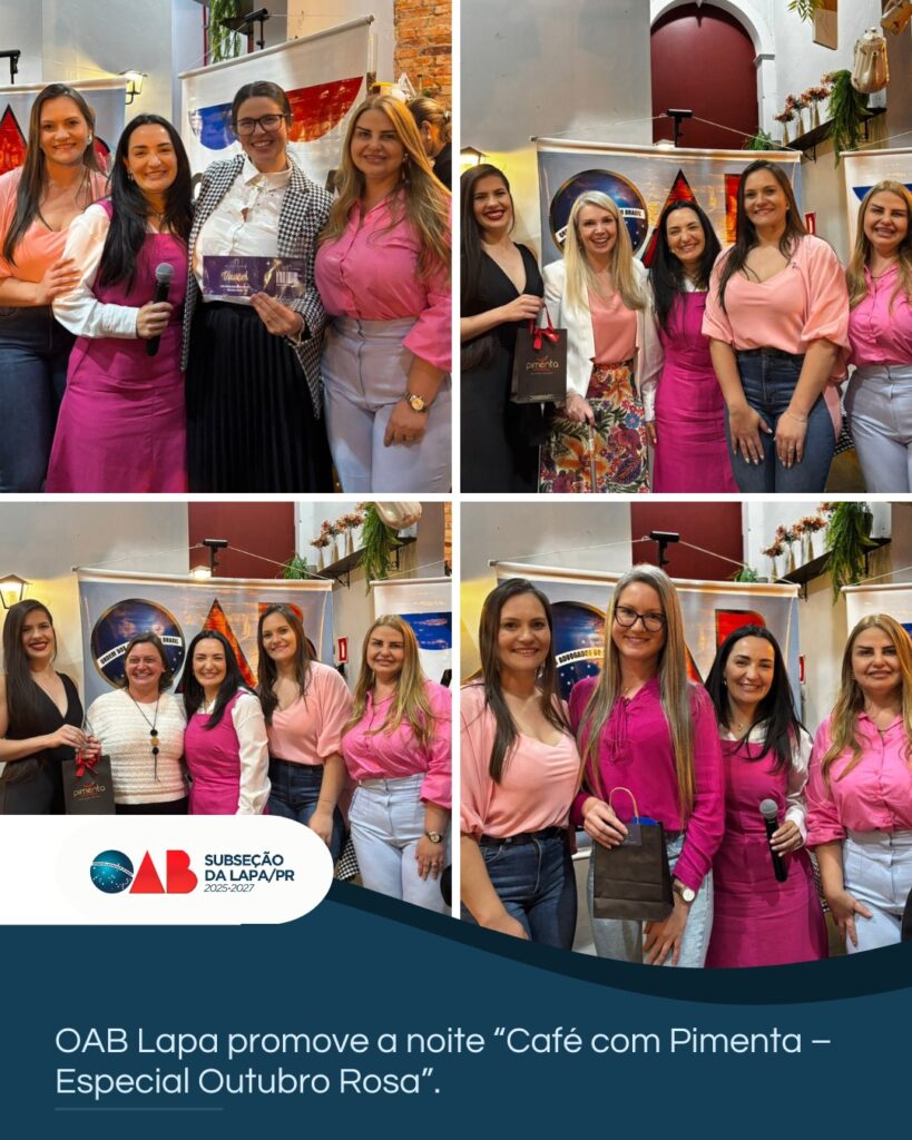 OAB Lapa promove "Café com Pimenta - Especial Outubro Rosa". - OAB Lapa