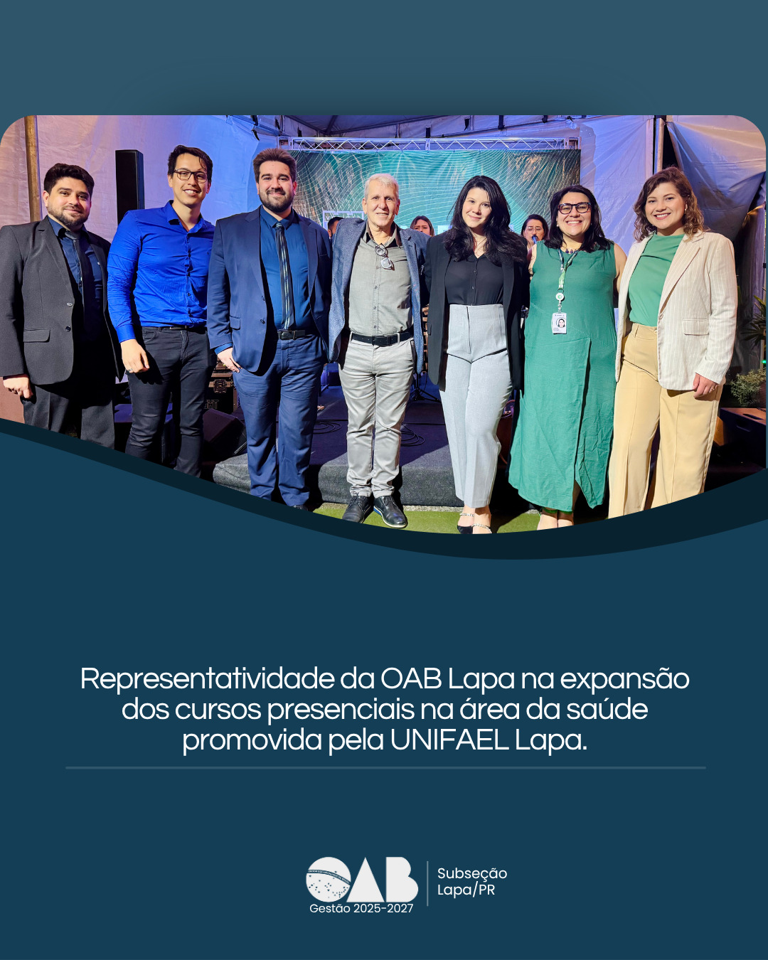 Representatividade da OAB Lapa da expansão de cursos presenciais na área da saúde promovida pela ...